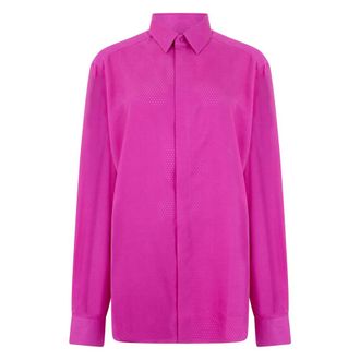 Tom Ford Homme, Chemises, Rose, Taille: XL Silk Brocade Shirt