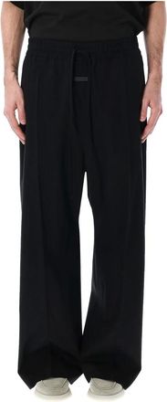 Fear of God Homme, Pantalons, Noir, Taille: M Cotton Wool Oxford Wide Leg Drawstring Pant