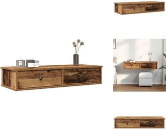 vidaXL Vidaxl - tagère murale avec tiroirs vieux bois bois dingénierie - Étagère Murale - Étagères Murales - Étagère Murale Avec Armoire - Armoire De