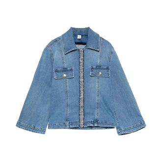 Liu Jo Femme, Vestes, Bleu, Taille: 36 FR Veste en jean moderne avec d&eacute;tail boucl&eacute;