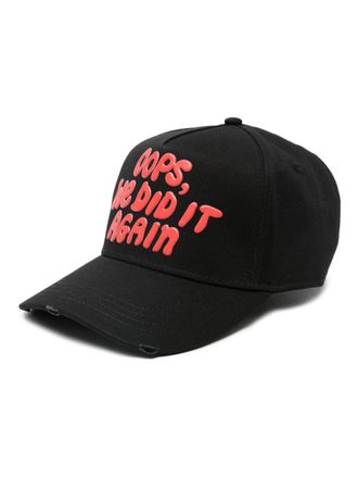 Dsquared2 casquette &agrave; d&eacute;tail appliqu&eacute; - Noir