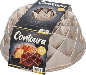 RBV BIRKMANN Birkmann, Contoura, Gugelhupfform Geo, Backform aus Aluguss, mit Antihaftbeschichtung und Rezept, 887039