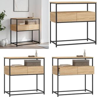 vidaXL Konsolentisch Sonoma-Eiche 75x40x75 cm Holzwerkstoff - Konsolentisch - Flurtisch - Couchtisch - Wohnzimmerstil - Landhausmöbel - Home & Living