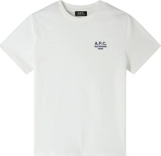 A.P.C. A.p.c., Homme, Tops, Blanc, Taille: L Standard Rue Madame T-shirt