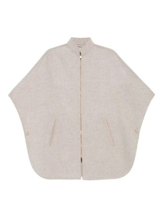 Agnona Cape mit Reißverschluss - Nude