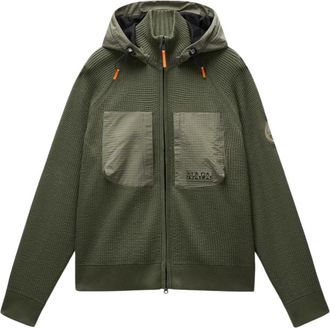 Napapijri Homme, Sweatshirts et sweats à capuche, Vert, Taille: S Vanoi Hybrid Tricots Jacket