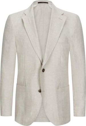 Windsor Ungef&uuml;ttertes Leinensakko mit Fischgr&auml;t-Muster, Shaped Fit in