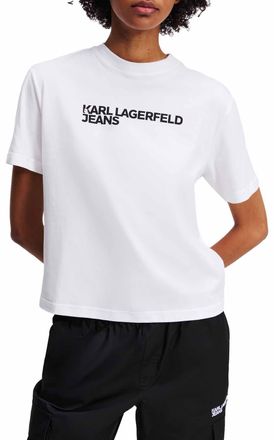 Karl Lagerfeld REGULAR FIT KURZARM T-Shirt, WEISS, M