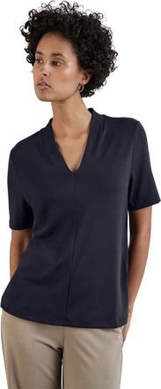 Street One Damen A322106 T-Shirt Mit V-Ausschnitt, Night Sky Blue, 40 EU