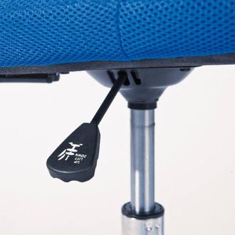 Dmora B&uuml;rostuhl Falerna mit Rollen, Verstellbarer B&uuml;rostuhl, 1 Stuhl, 5 Rollen, blau