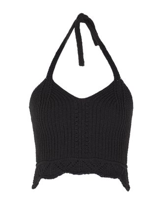8 by YOOX COTTON KNIT CROP TOP