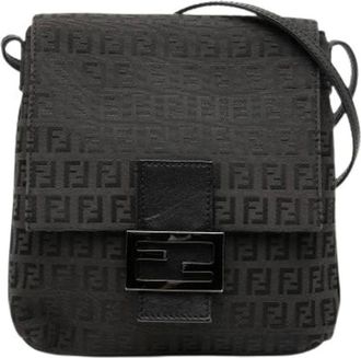 Fendi Sac bandouli&egrave;re Pre-owned en toile - Femme - Pre-owned - Noir - Taille: ONE Size