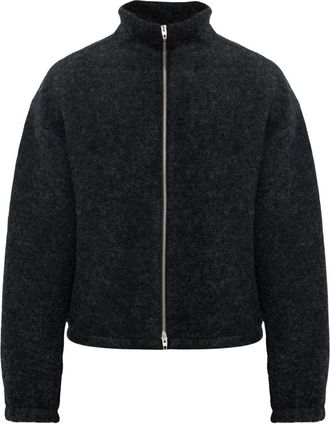 Jil Sander Wolljacke mit Stehkragen - - Sweatshirts & Hoodies - Herren - Schwarzk - L