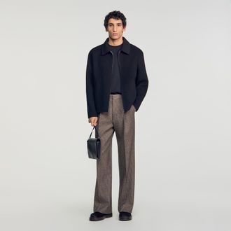 Sandro Wollblouson mit Rei&szlig;verschluss