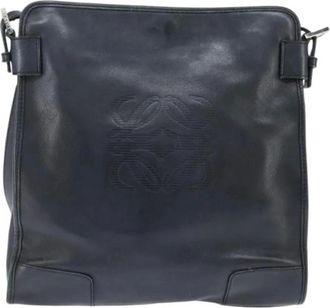 Loewe unisex, Pre-owned, Noir, Taille: ONE Size Sac bandouli&egrave;re en cuir Pre-owned