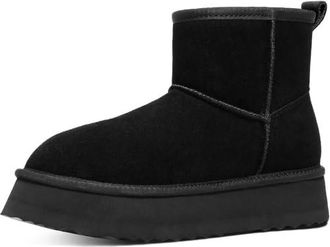 Generic NYSBH Bottes de neige dhiver en fourrure pour femme - Semelle &eacute;paisse - Mini bottes dext&eacute;rieur en daim pelucheux - Bottes en laine moelleuse, noir 3, 