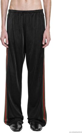 Gucci Web Viscose Jersey Sweatpants
