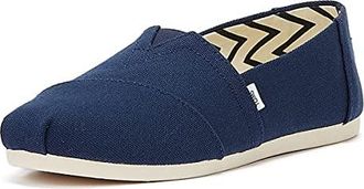 Toms Alpargata Cotton Canvas Womens Navy Espadrilles-UK 4 / EU 36.5