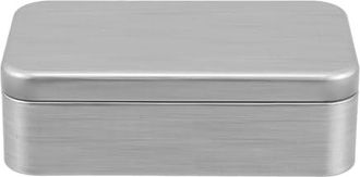 Valiclud Bo&icirc;te M&eacute;tallique Carr&eacute;e Portable 10.9X6.4X3.5Cm Pour Rangement De Th&eacute; Bijoux Et Petits Objets Avec Couvercle S&eacute;curis&eacute; Design &Eacute;l&eacute;gant