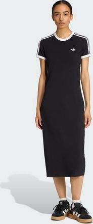 adidas Originals Slim-Fit-Kleid in Schwarz / Wei&szlig; mit den 3 Streifen