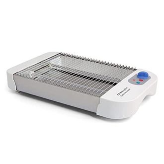Orbegozo TO 1010 - Grille-pain horizontal, réchauffe-viennoiseries, type multi-pain, ramasse-miettes, minuterie, 600 W, gris