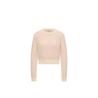 Moncler Moncler Pull En Laine M&eacute;lang&eacute;e, Femme, Rose, Taille: Xl