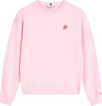 Tommy Hilfiger Femme, Sweatshirts et sweats &agrave; capuche, Rose, Taille: 38 FR Script Reg SweaT-shirt