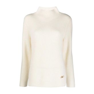 Michael Kors Beiger Wollpullover mit Trichterhals - - Knitwear - Damen - Beige - M