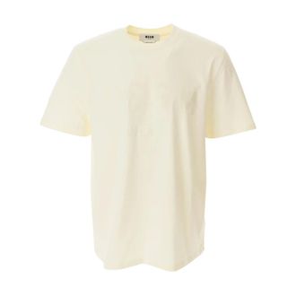 Msgm Msgm, Homme, Tops, Beige, Taille: L T-Chemises