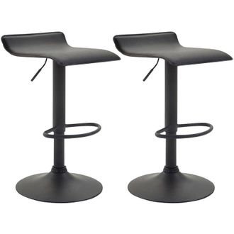 Clp 2er Set Barhocker Dyn V2 Kunstleder schwarz schwarz