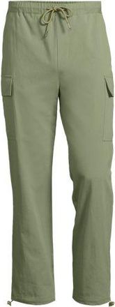 Lands End Schlupfbund-Cargohose aus Baumwoll/Leinen-Mix, Herren, Größe:48-50 regular, Grün, Baumwolle/Leinen, by Lands End