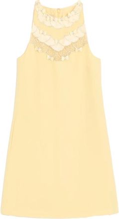 Valentino Embroidered Crepe Couture Short Dress