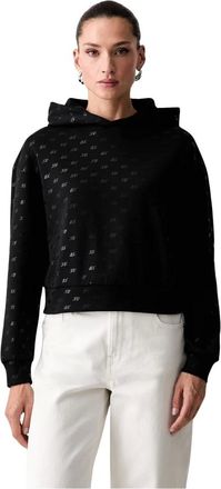 A|X Armani Exchange Femme, Sweatshirts et sweats &agrave; capuche, Noir, Taille: 40 FR SweaT-shirt &agrave; imprim&eacute; int&eacute;gral