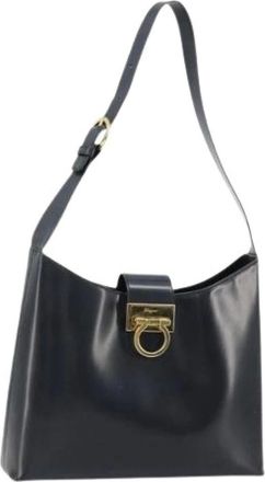 Ferragamo Sac port&eacute; &eacute;paule Pre-owned - Femme - Pre-owned - Bleu - Taille: ONE Size