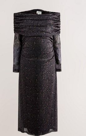 Next T&uuml;llkleid Bardotkleid aus Netzstoff - Umstandsmode (1-tlg)