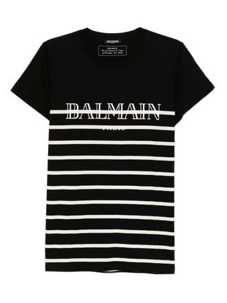 Balmain T-Shirt mit Logo - Schwarz