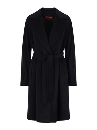 Max Mara Knielanger Mantel - Schwarz