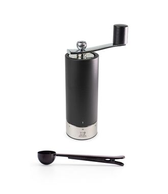 Peugeot Peugeot Isen uSelect Salt & Pepper Mill Gift Set, 18cm-7in, Black - With Stainless Steel Spice Scoop & Clip (Pepper Mill)