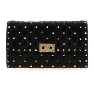Valentino Garavani Rockstud Spike Schultertasche - - Bags - Damen - Schwarzk - ONE SIZE