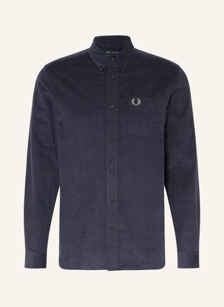 Fred Perry Cordhemd Regular Fit blau