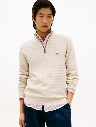 Tommy Hilfiger Pull zipp&eacute; &agrave; col chemin&eacute;e