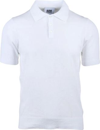 Alpha Studio Homme, Tops, Blanc, Taille: 4XL Polo en maille