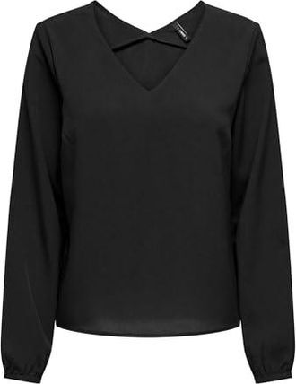 Only Onlnova Life Elite L/S Mallory Top Solid Blouse, Noir, L Femme