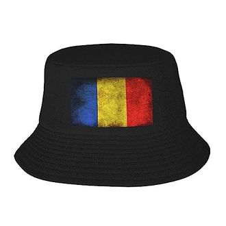 Generic Chapeau De Seau Unisexe Drapeau De La Roumanie Chapeau De Plage Respirant &Agrave; Large Bord Bonnet Soleil, pour Plage, Chasse, Le Camping, 56-58cm