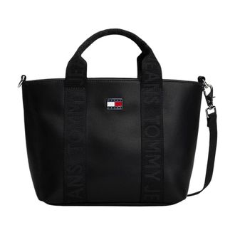 Tommy Hilfiger Femme, Sacs, Noir, Taille: ONE Size Essential Repeat Logo Sac fourre-tout bandouli&egrave;re