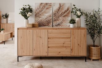 Möbelando Sideboard >Korsika< (BxHxT: 170x87x40 cm) in Dekor Artisan Oak