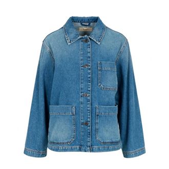 Max Mara Femme, Vestes, Bleu, Taille: 36 FR Authentic Denim Shacket