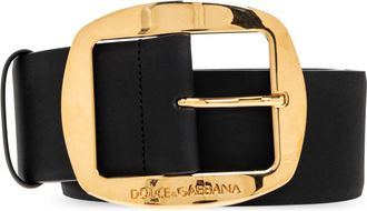 Dolce & Gabbana Femme, Accessoires, Noir, Taille: 75 CM Ceinture en cuir