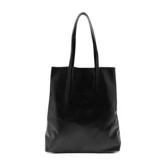 Forte_Forte Schwarze Lederhandtasche mit Griff - - Bags - Damen - Schwarzk - ONE SIZE