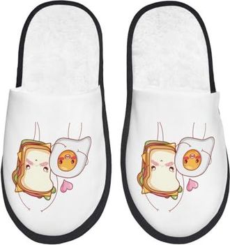 Generic Pantoufle I Love LOmelette Et Le Sandwich Chaussures Doux Maison Chaussons Pour Unisex Femme Int&eacute;rieur M